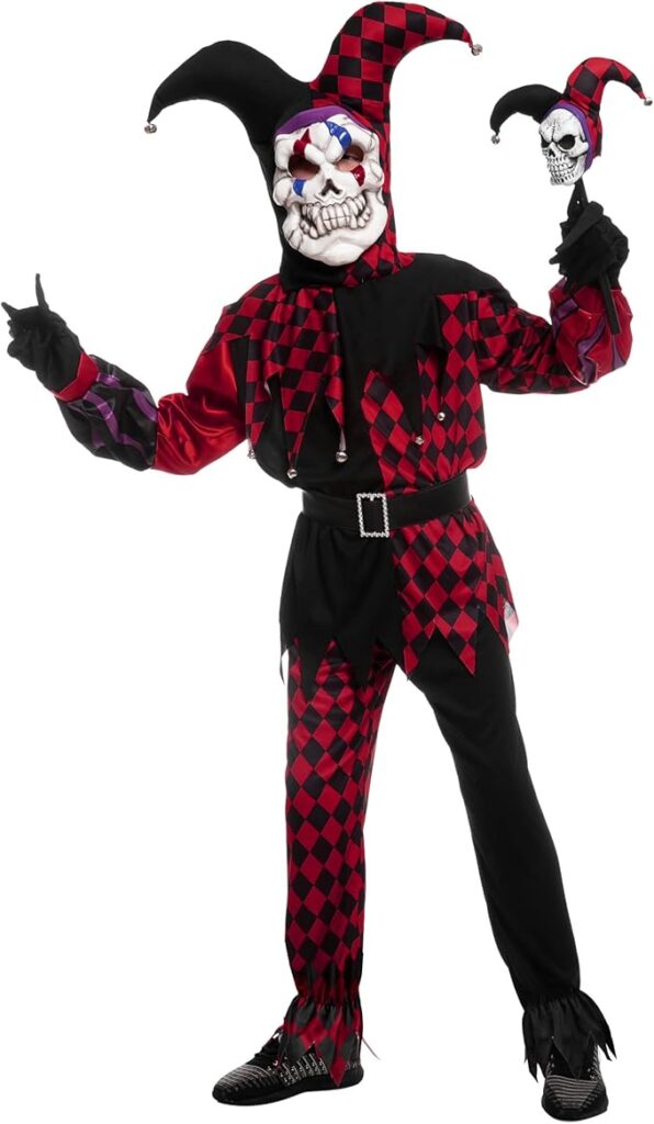 Ignite the Celebration with Child Unisex Evil Jester Costume - Jester ...